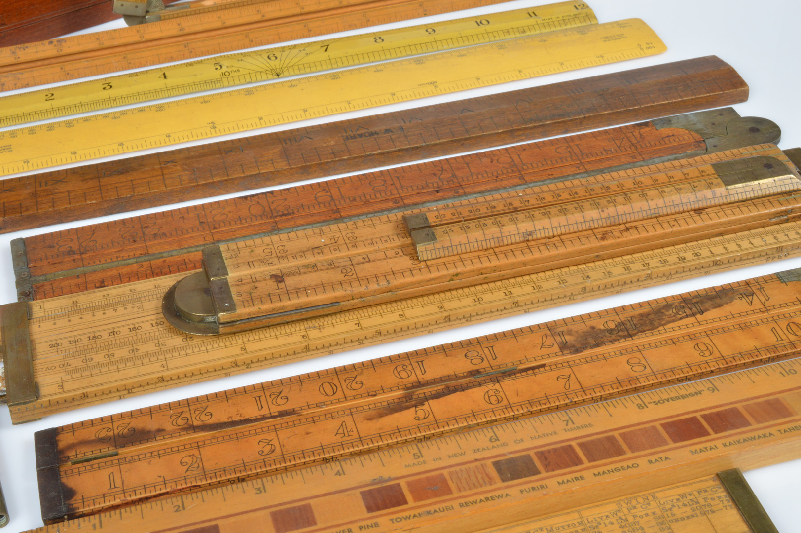Lot 387 - A collection of measuring tools,