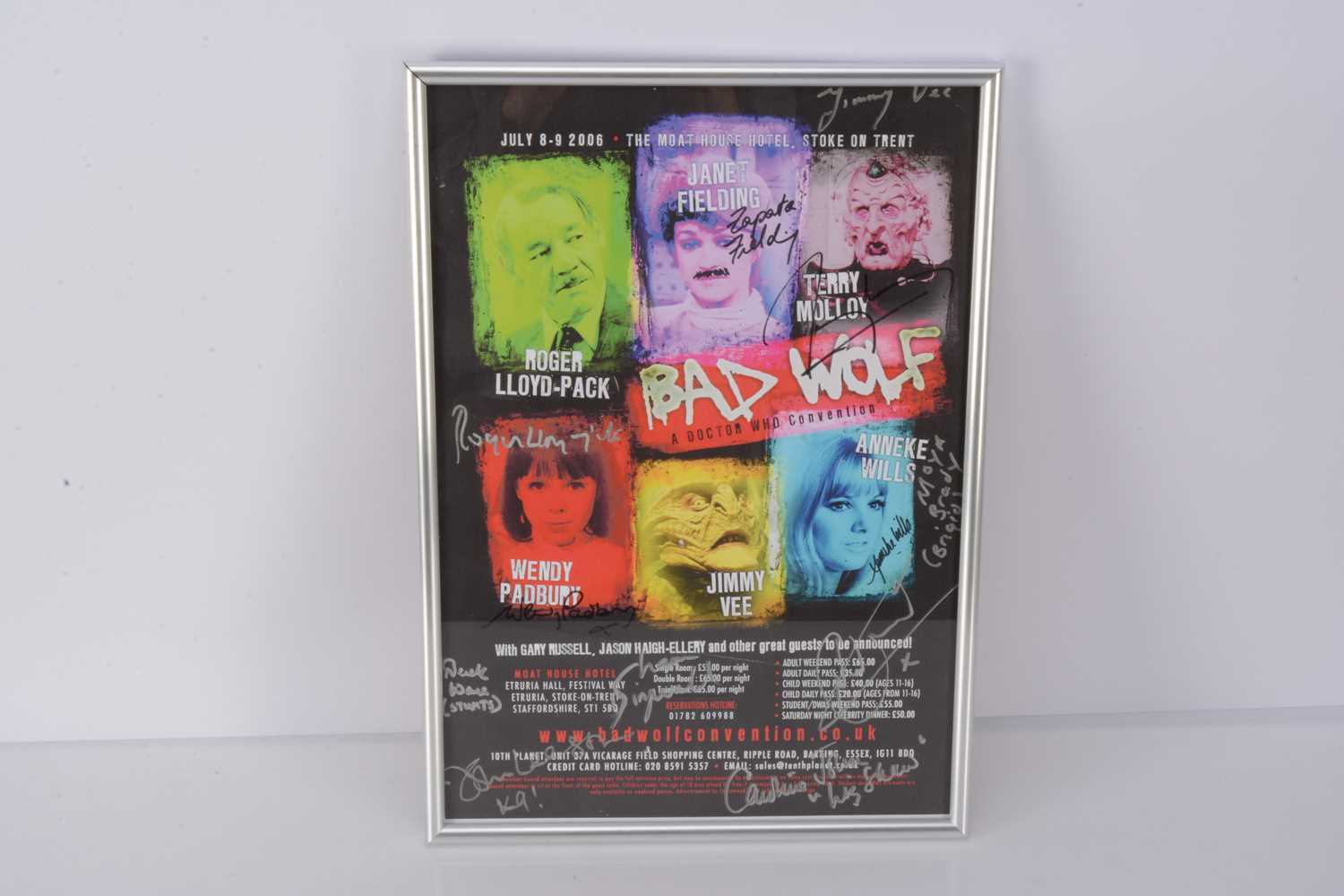 Lot 466 - Doctor Who Poster / Signatures,